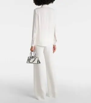 Valentino Garavani Tie-neck Silk Blouse - White