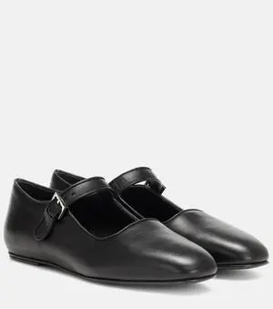 THE ROW Ava Leather Ballet Flats