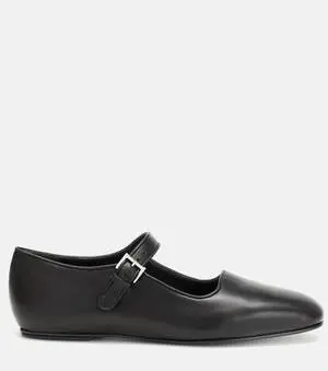 THE ROW Ava Leather Ballet Flats