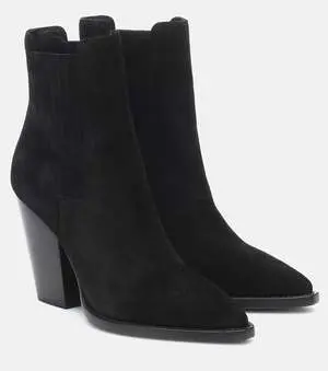 Saint Laurent Theo 95 Suede Ankle Boots