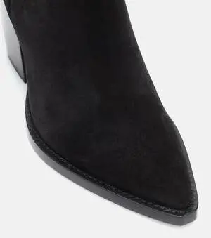 Saint Laurent Theo 95 Suede Ankle Boots