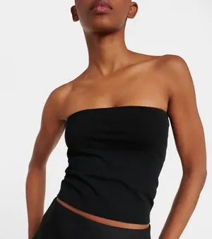 Brunello Cucinelli Cotton-blend Tube Top - Black