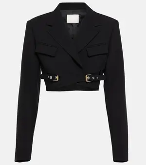 DION LEE Interlock Belted Cropped Blazer