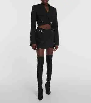 DION LEE Interlock Belted Cropped Blazer