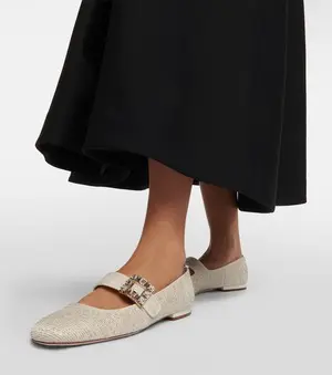ROGER VIVIER Tres Vivier Embellished Ballet Flats