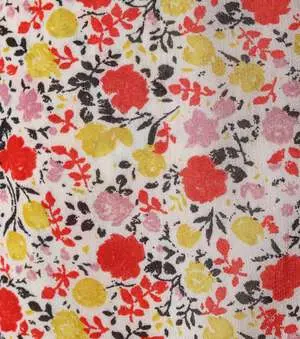 GANNI Floral Georgette Wrap Dress