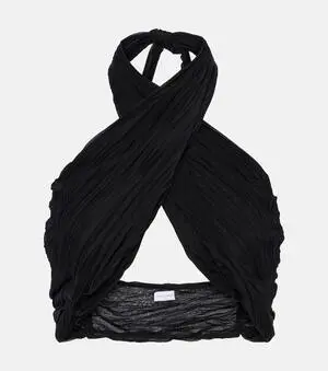 Jade Swim Aylin Halterneck Wrap Top - Black