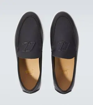 CHRISTIAN LOUBOUTIN Varsiboat Leather Loafers