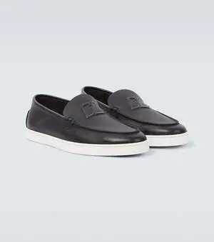 CHRISTIAN LOUBOUTIN Varsiboat Leather Loafers