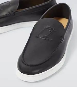 CHRISTIAN LOUBOUTIN Varsiboat Leather Loafers