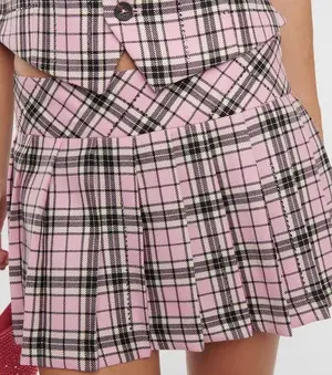Giuseppe Di Morabito Checked Wool Mini Skirt