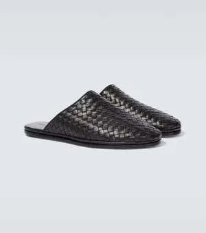 Bottega Veneta Intrecciato Leather Slippers