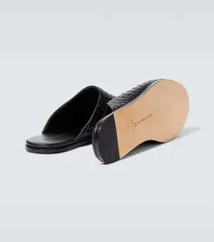Bottega Veneta Intrecciato Leather Slippers