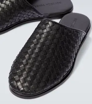 Bottega Veneta Intrecciato Leather Slippers