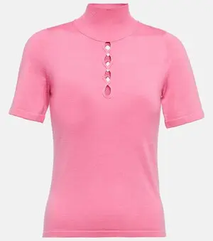 Dorothee Schumacher Cut-out Wool-blend Top