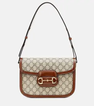 Gucci Horsebit 1955 Gg Shoulder Bag - Brown