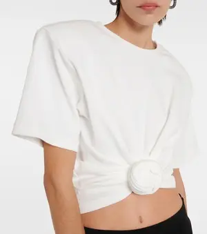 Magda Butrym Gathered Cotton Jersey Top