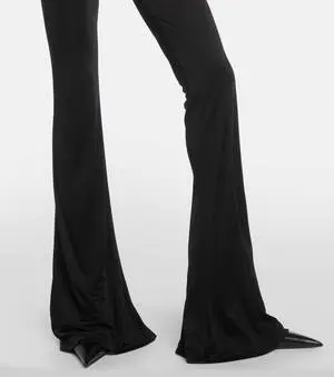 Versace X Dua Lipa Gathered Jersey Flared Pants