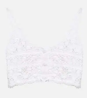 Anna Kosturova Bianca Crochet Crop Top - White