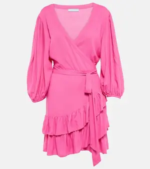 Melissa Odabash Tabitha Cotton Wrap Minidress - Pink