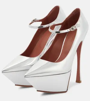 Amina Muaddi Yigit Platform Pumps