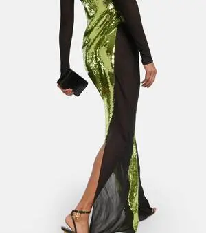 TOM FORD Liquid Sequin And Tulle Gown