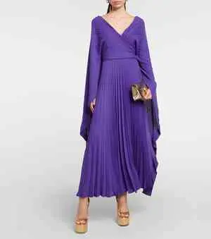 Valentino Garavani Pleated Silk Gown