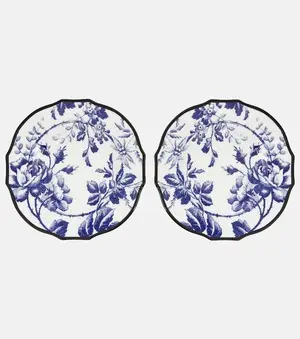 Gucci Herbarium Set Of Two Accent Plates - Blue