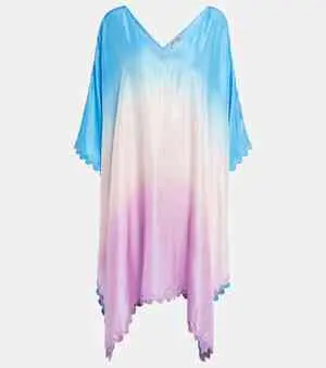 JULIET DUNN Ombre Silk Poncho - Multicoloured