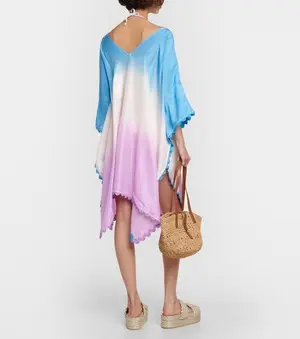 JULIET DUNN Ombre Silk Poncho