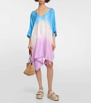 JULIET DUNN Ombre Silk Poncho