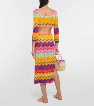 Anna Kosturova Chevron Crochet Crop Top