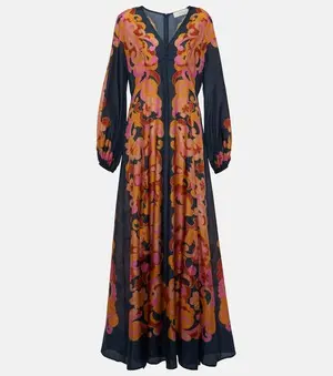 Zimmermann Acadian Printed Silk Maxi Dress