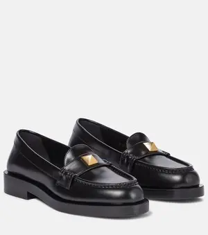 Valentino Garavani Roman Stud Leather Loafers