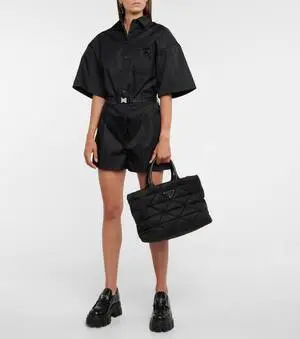 Prada Monolith Brushed Leather Loafers - Black