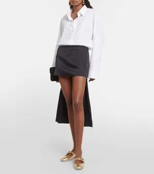 ROGER VIVIER Tres Vivier Metallic Leather Ballet Flats - Gold