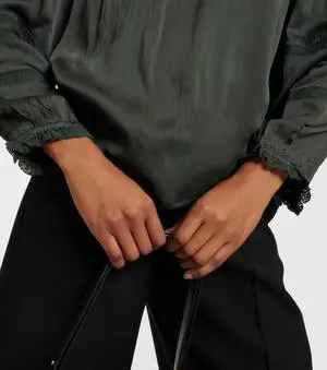 Velvet By Graham & Spencer Koren Lace-trimmed Blouse