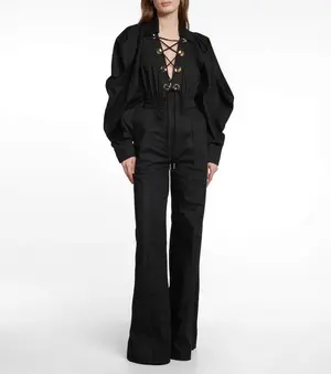 Elie Saab Puffed-sleeve Jumpsuit