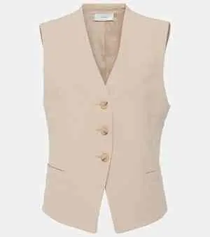 Vince Button Detailed Vests For Women