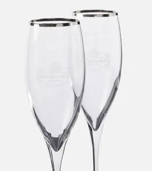 Balenciaga Set Of Two Champagne Flute Glasses