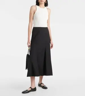 Co Wool-blend Midi Skirt
