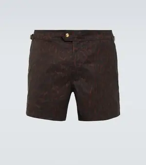 TOM FORD Cheetah Print Swim Trunks