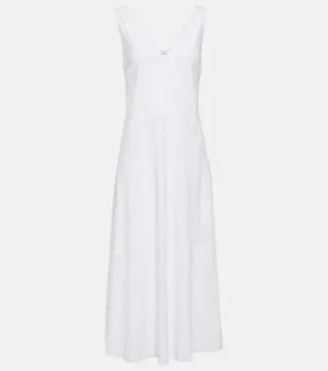 Vince Linen-blend Midi Dress