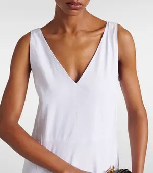 Vince Linen-blend Midi Dress