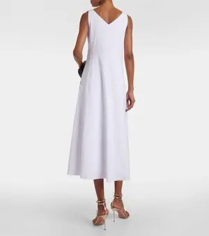 Vince Linen-blend Midi Dress