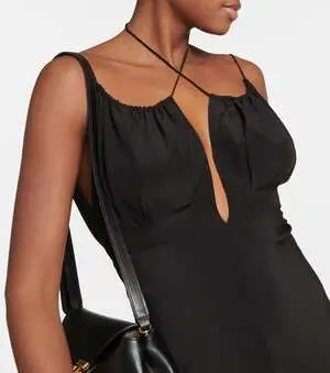 TOTEME Halterneck Silk Maxi Dress - Black