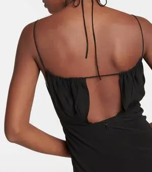 TOTEME Halterneck Silk Maxi Dress - Black
