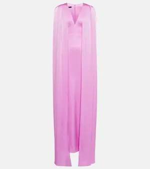 Alex Perry Hudson Satin Crepe Gown - Pink