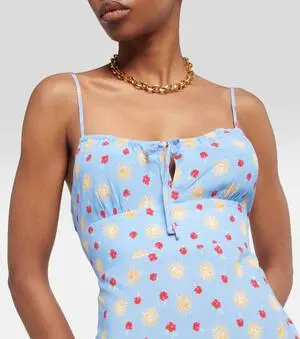 Rixo Lanie Printed Midi Dress