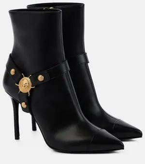 Balmain Eva Leather Ankle Boots
